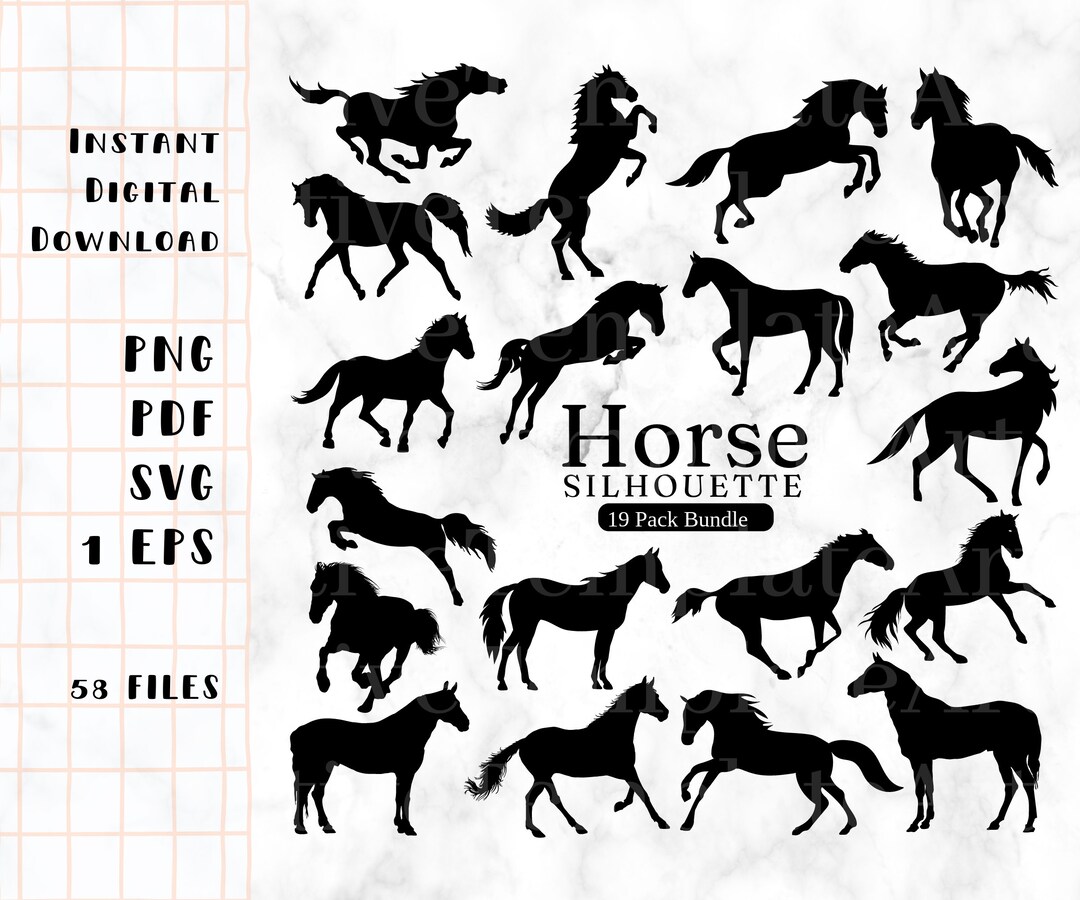 Big Bundle Horse Svg, Horse Running, Horse Design, Horse Vector, Horse ...