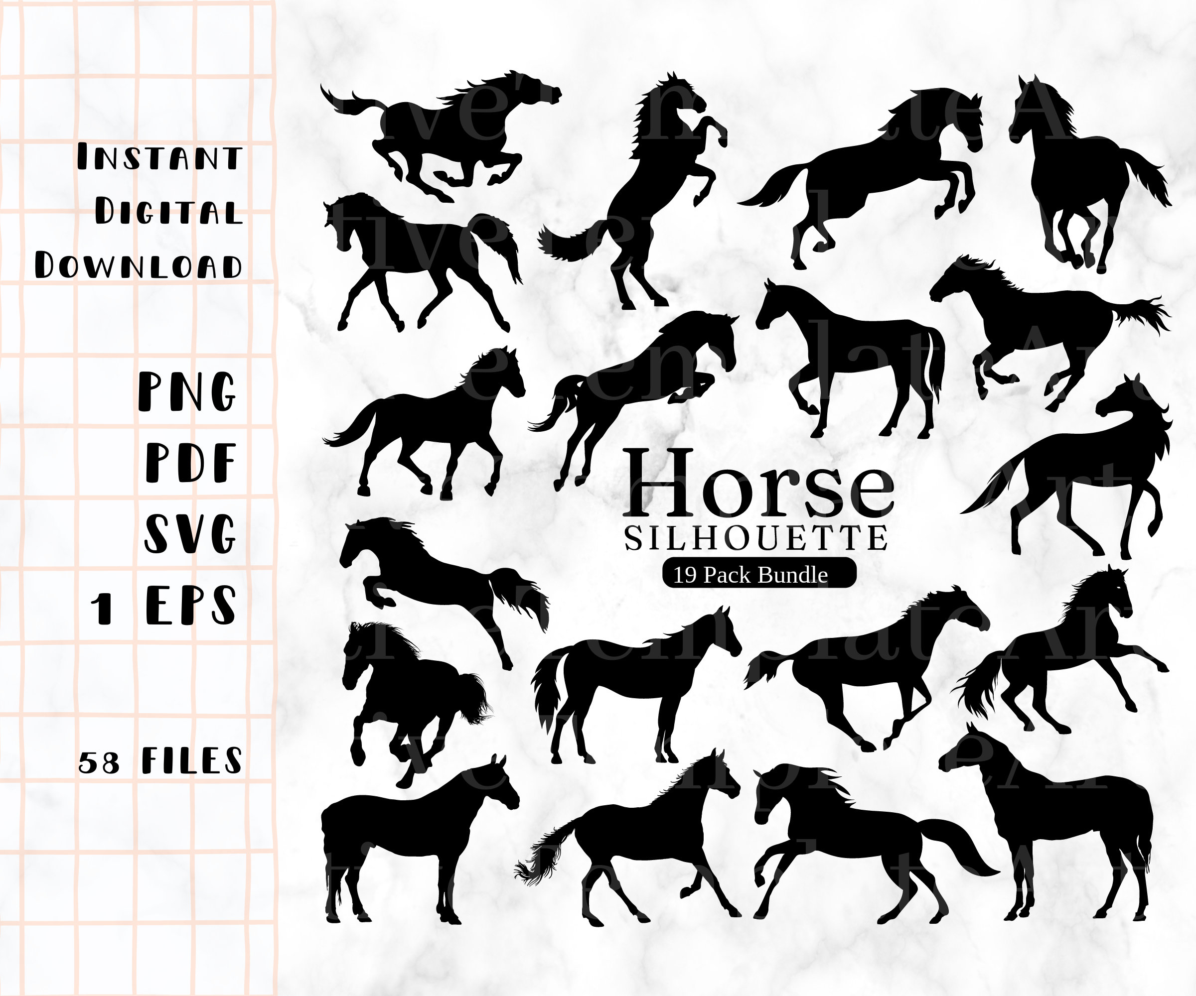 Big Bundle Horse Svg Horse Running Horse Design Horse - Etsy