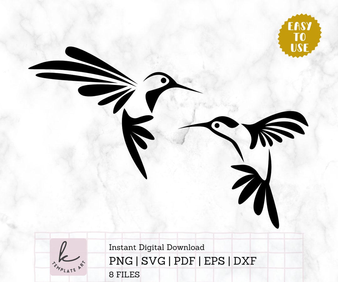 Beautiful Colibrì Silhouette Svg and Png Files for Craft Art Bird ...
