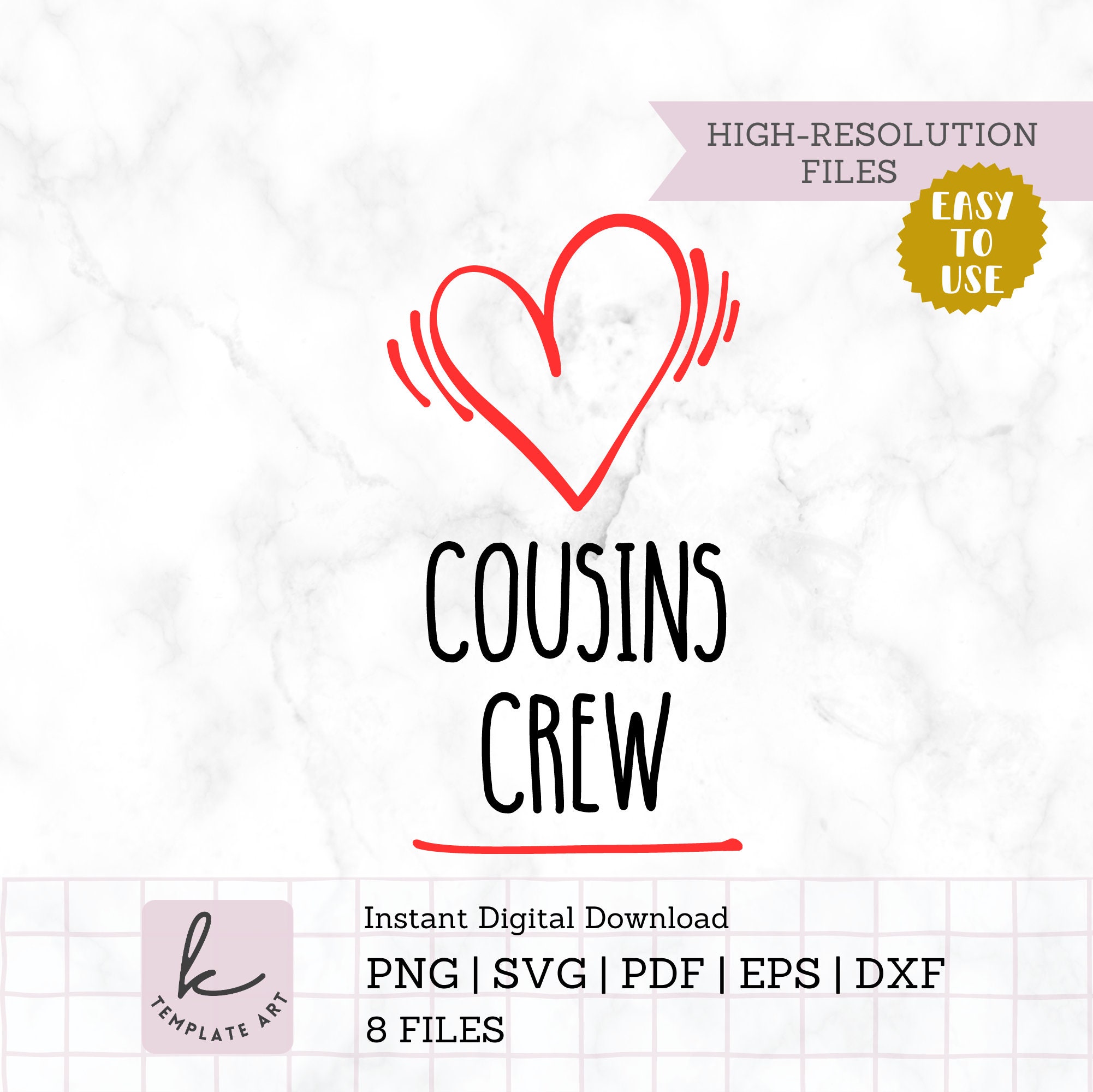 Cousins Crew Family Reunion SVG File for Craft Art Summer - Etsy