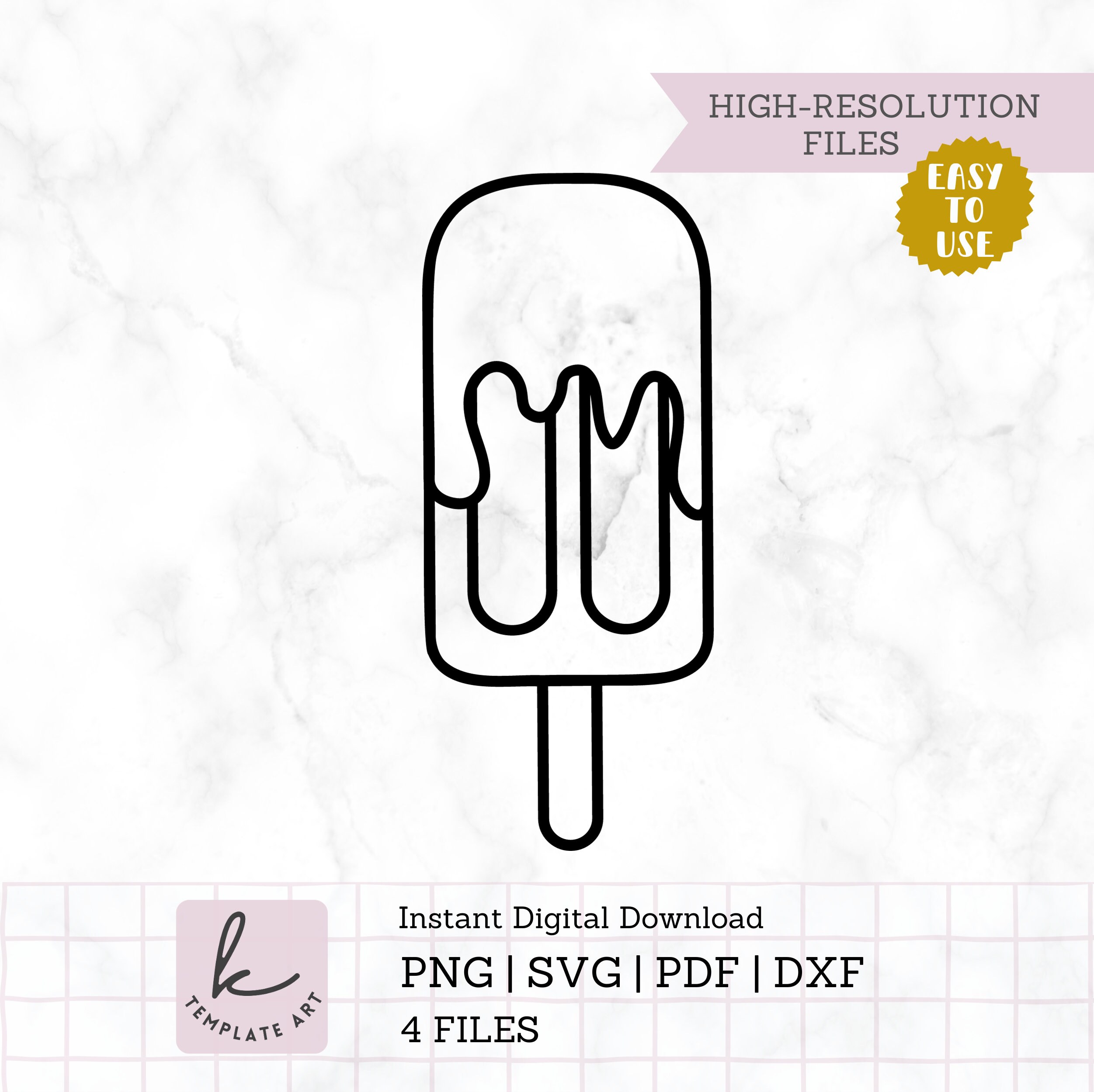 Funny Popsicle Outline Svg for Craft Art, Ice Pop, Cut File for Cricut ...