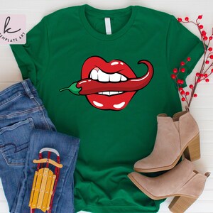 Biting a Chilli Illustration Svg for Craft Art, Hot Red Pepper, Layered ...