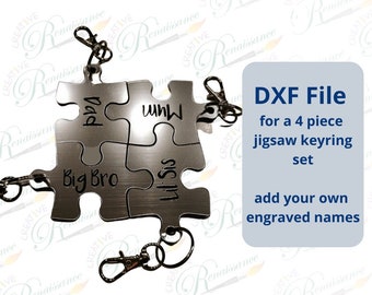 Jigsaw Keyring Dxf - Etsy
