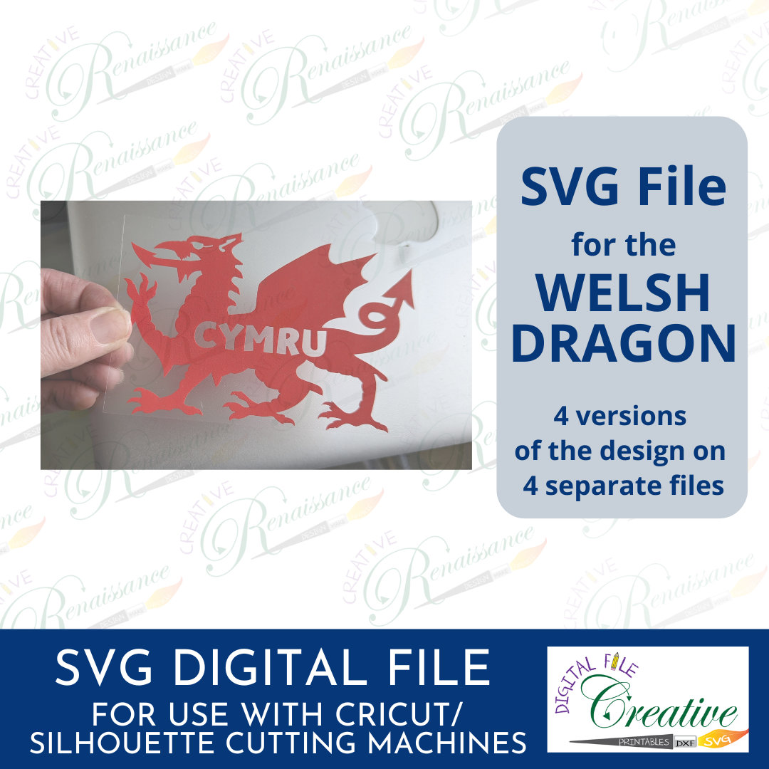 Welsh Dragon Stickers, Welsh Dragon SVG, St. Davids Day Stickers, Welsh ...