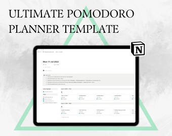 Pomodoro Planner Notion Template, Time Management and Productivity for ...