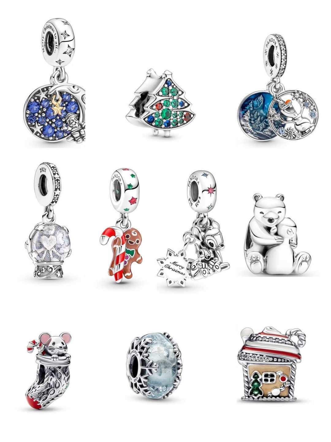 New Pandora Christmas Charms Collection S925 ALE - Etsy UK
