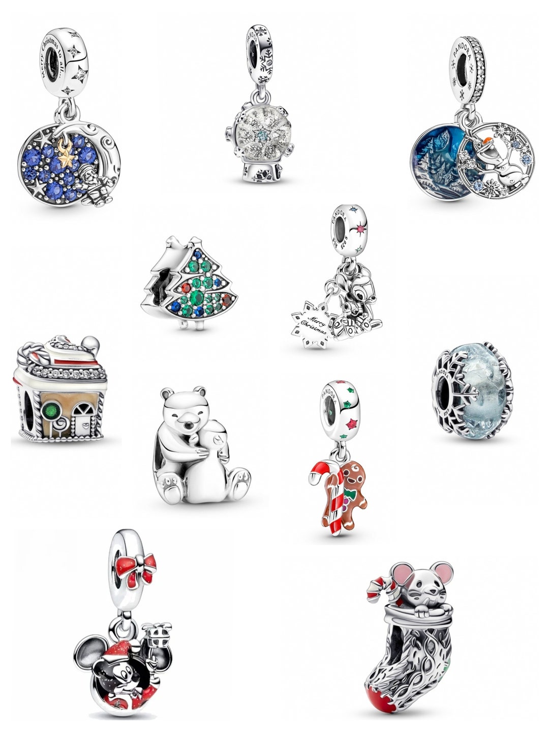 New Pandora Christmas Charms Collection S925 ALE - Etsy UK