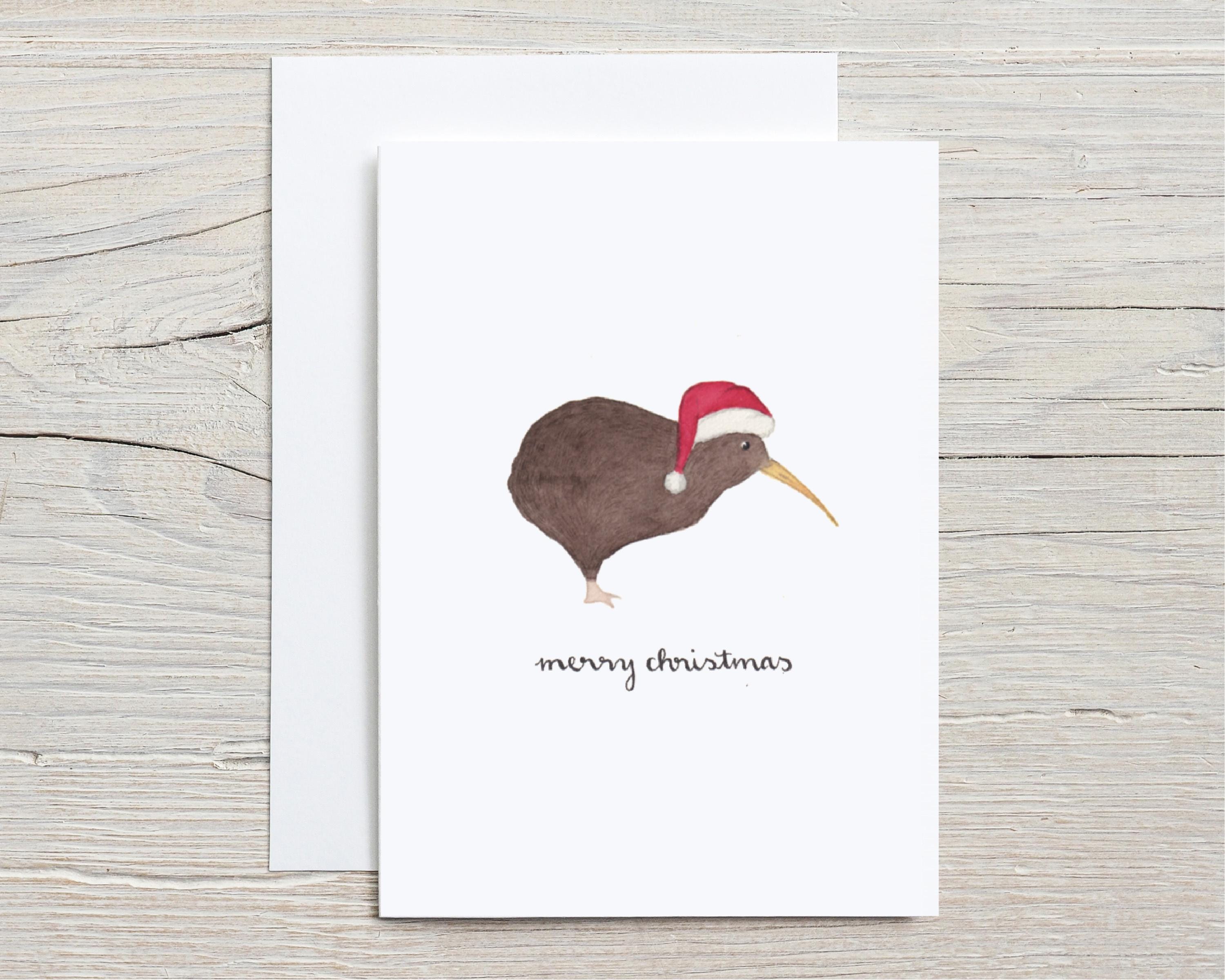 Cute Kiwi Christmas Card New Zealand Christmas Card Handmade ...