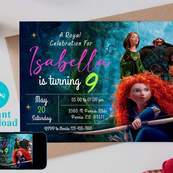 Merida Invite - Etsy