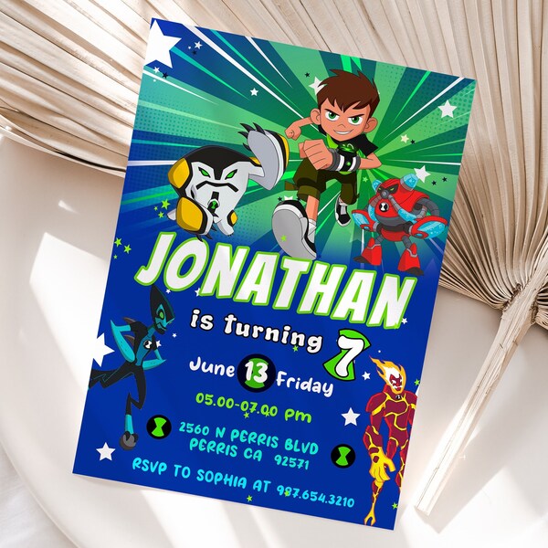 Ben10 Invitation - Etsy
