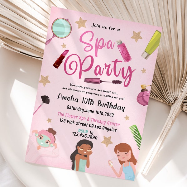 Spa Party Invitation - Etsy