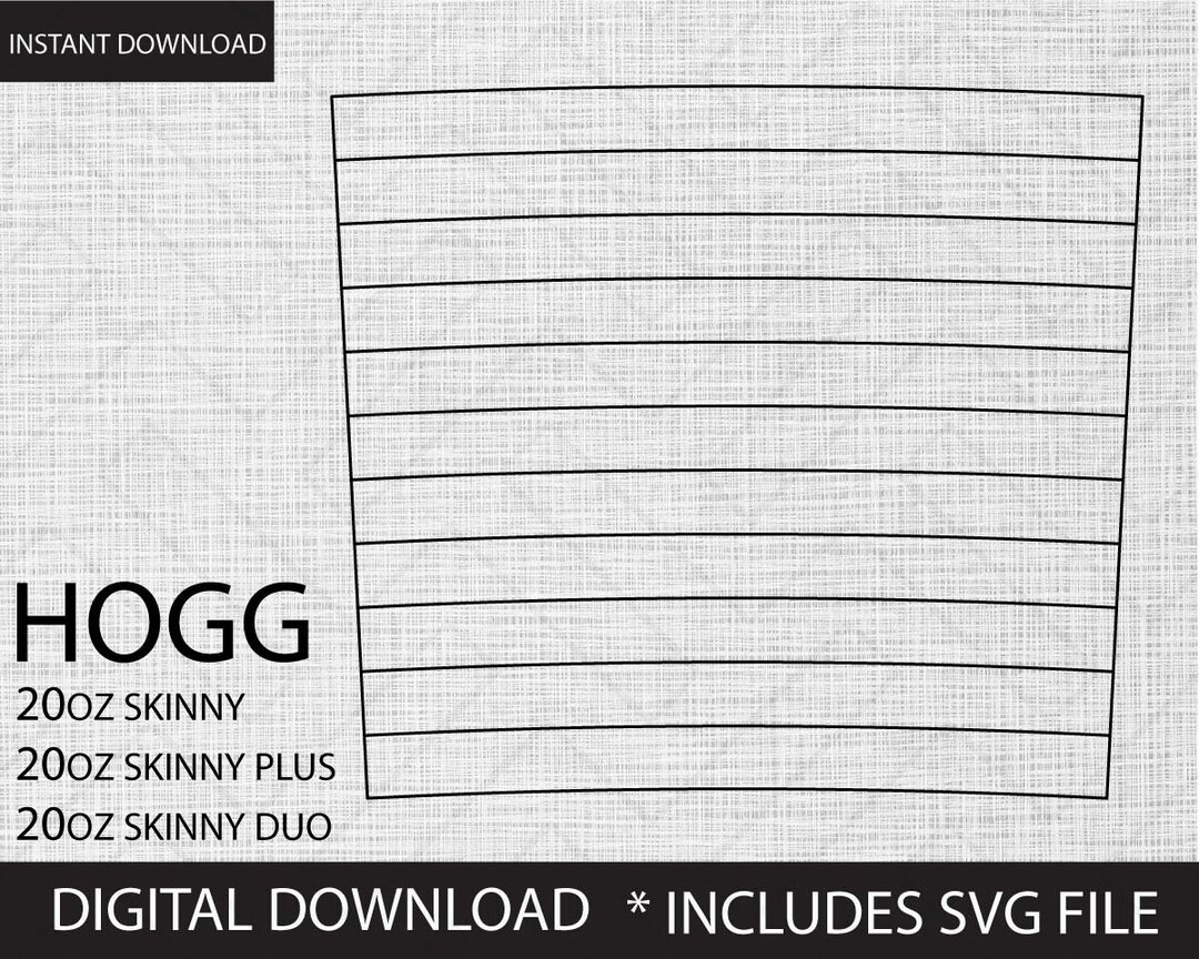 Horizontal Stripes Template SVG 20oz Skinny Skinny Plus - Etsy
