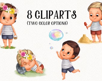 Cute Boy Clip Art - Etsy