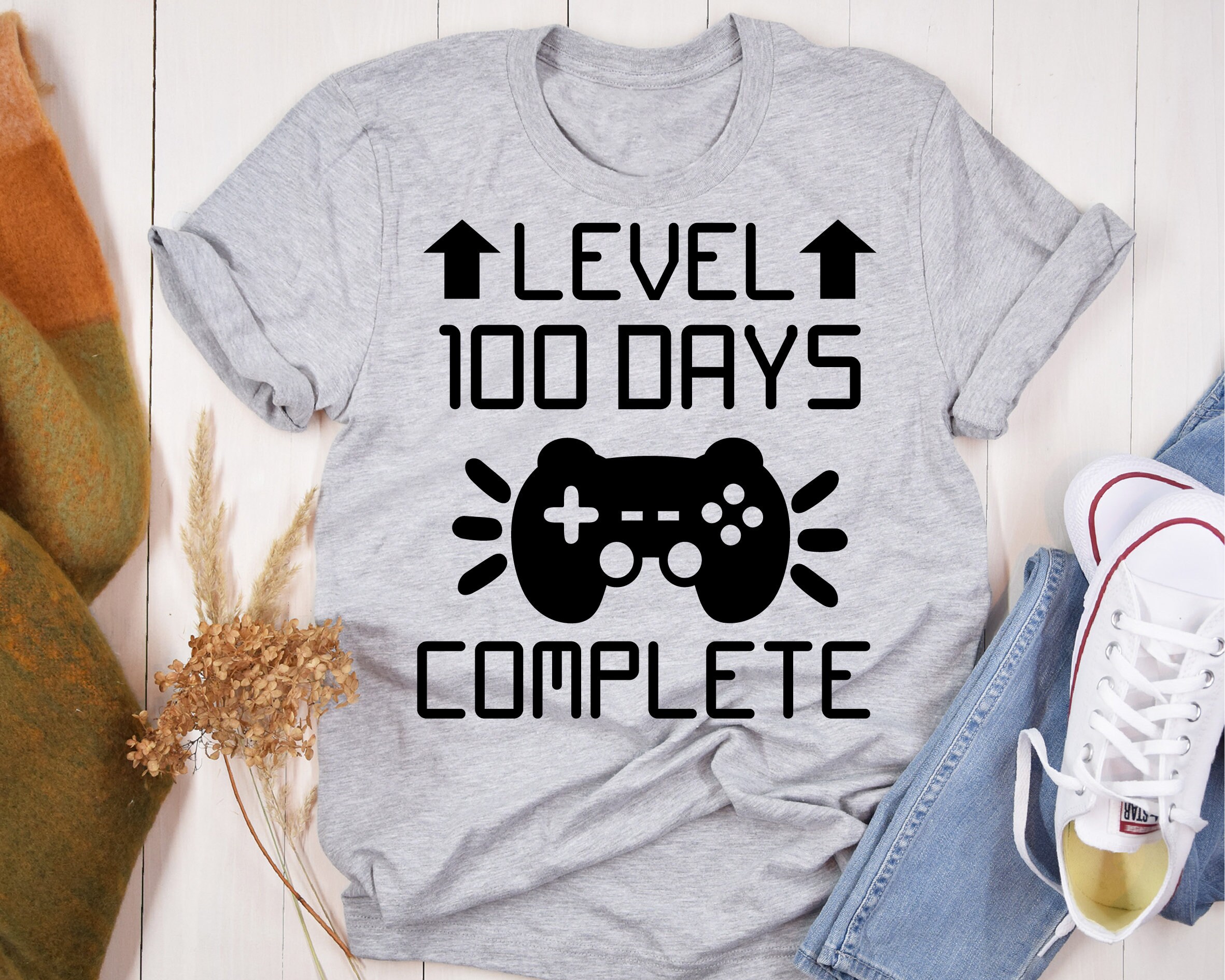 Level 100 Days Complete Svg Gamer 100 Days of School Svg Boy - Etsy