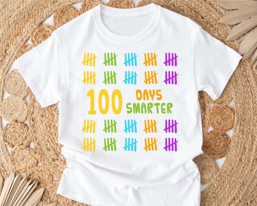 100 Days Smarter Svg, 100 Tally Marks Svg, Happy 100th Day of School ...