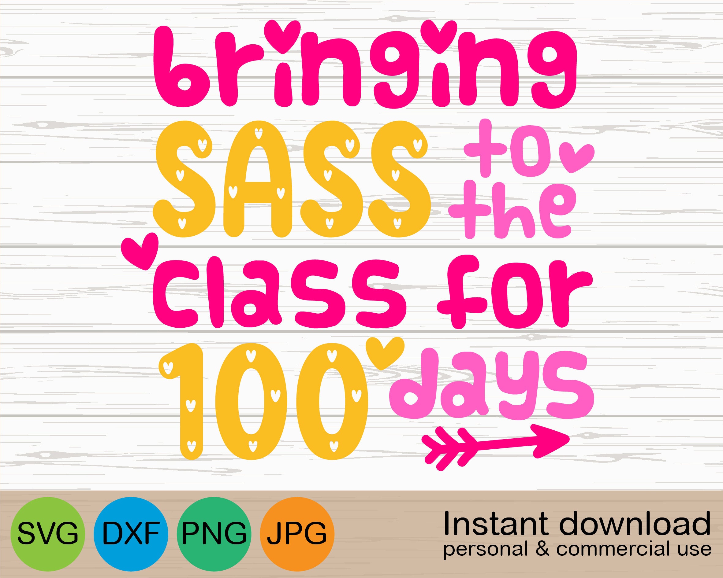 Sassy Girl 100 Days of School Svg 100 Days of Sass Svg Girl - Etsy