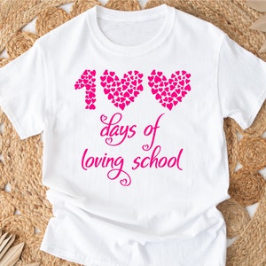 100 Days of Loving School Svg 100 Hearts Svg Happy 100th Day - Etsy