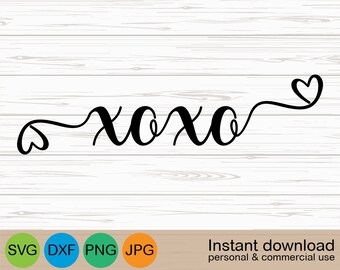 Xoxo Handwritten Svg - Etsy