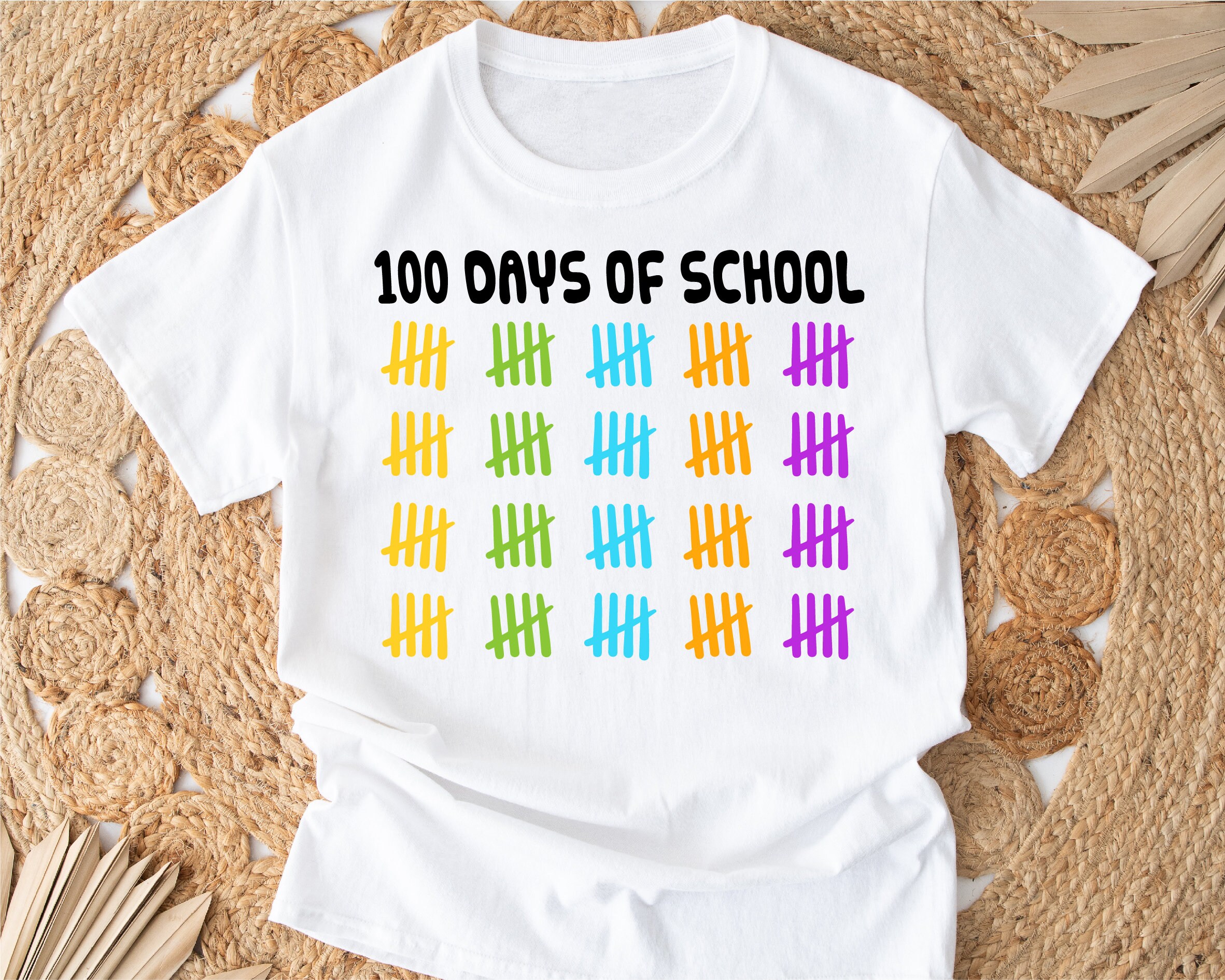 100 Days of School Svg, Boy 100 Tally Marks Svg, 100th Day of School ...