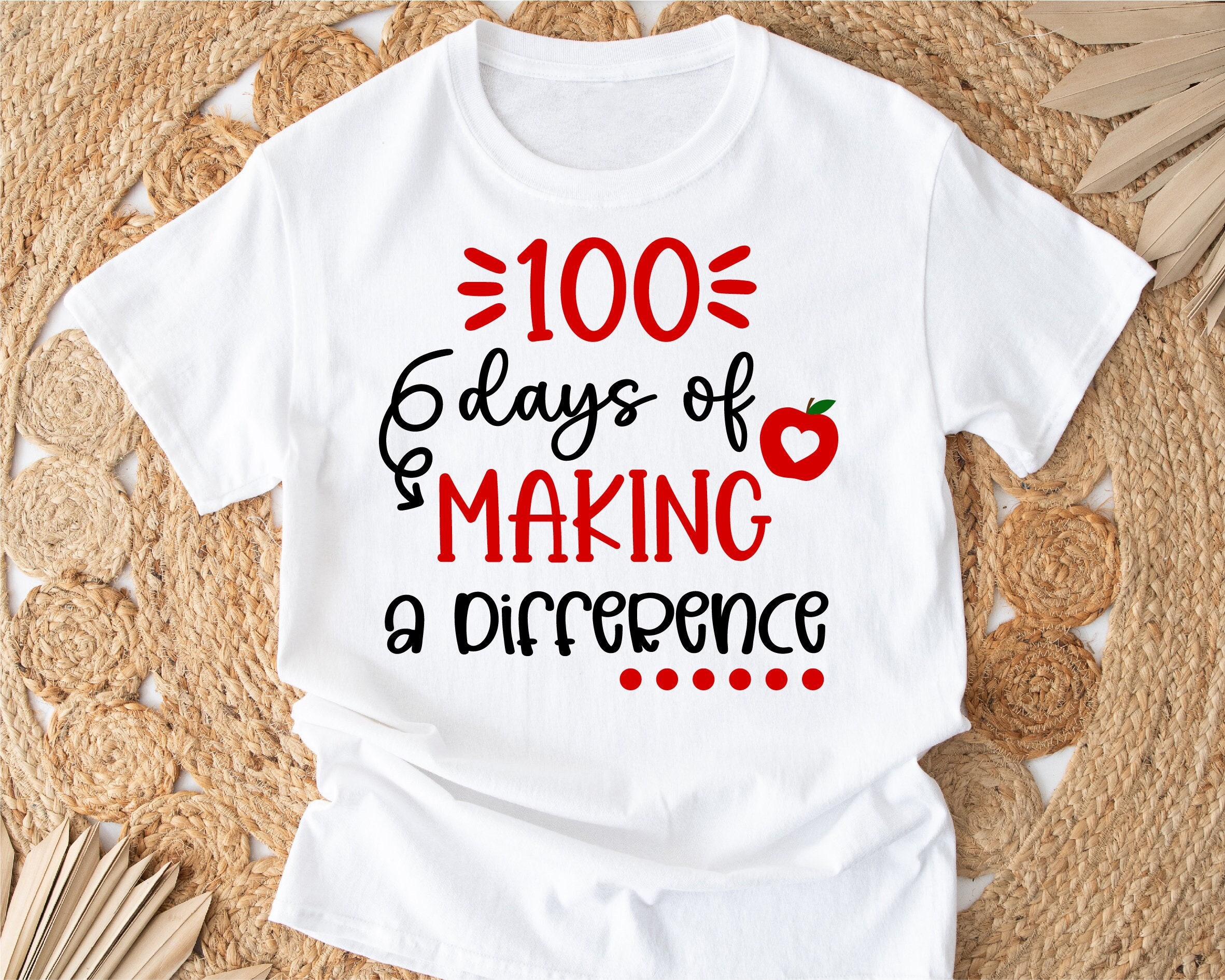 100 Days of Making A Difference Svg Teacher Svg 100 Days of - Etsy