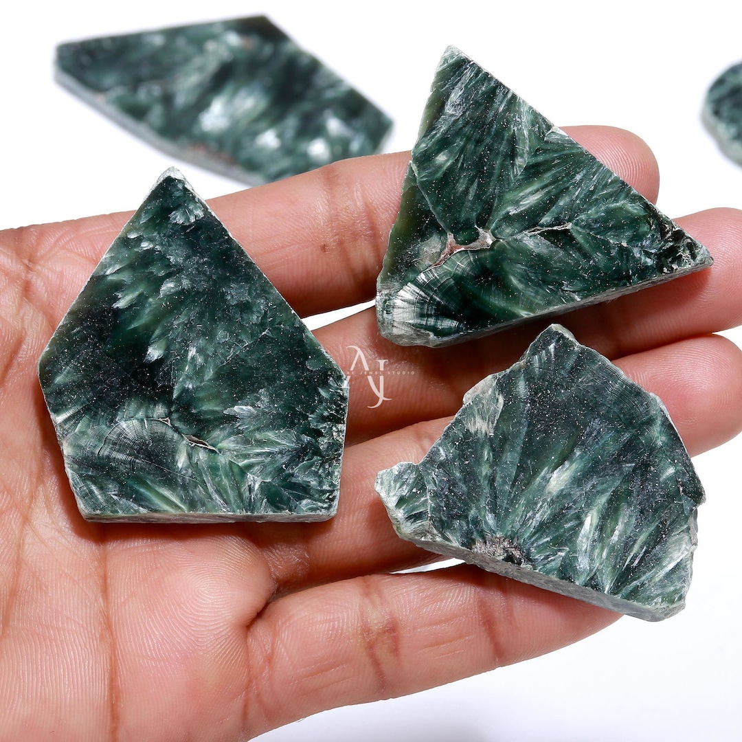 Natural Seraphinite Raw Gemstone, Wholesale Seraphinite Lot ...