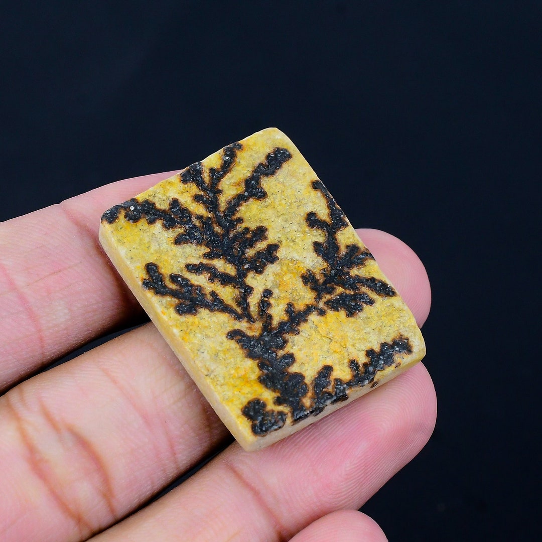 Authentic Psilomelane Dendrite Flat Gemstone Handmade Rectangle ...