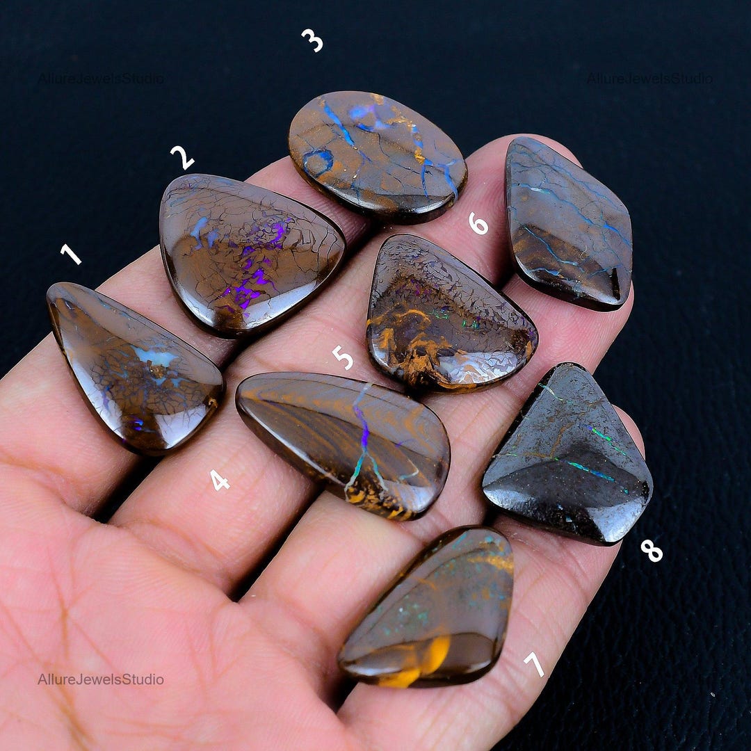 Untreated 25.00 Cts Australian Boulder Opal Cabochon, Brown Opal ...