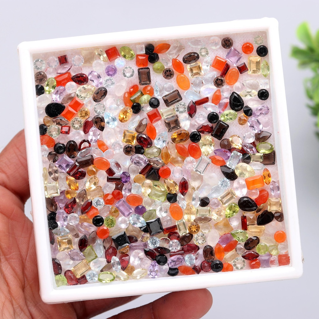 100 Pieces Mixed Faceted Gemstone Mix Shape and Size Amethyst Cut Stone ...