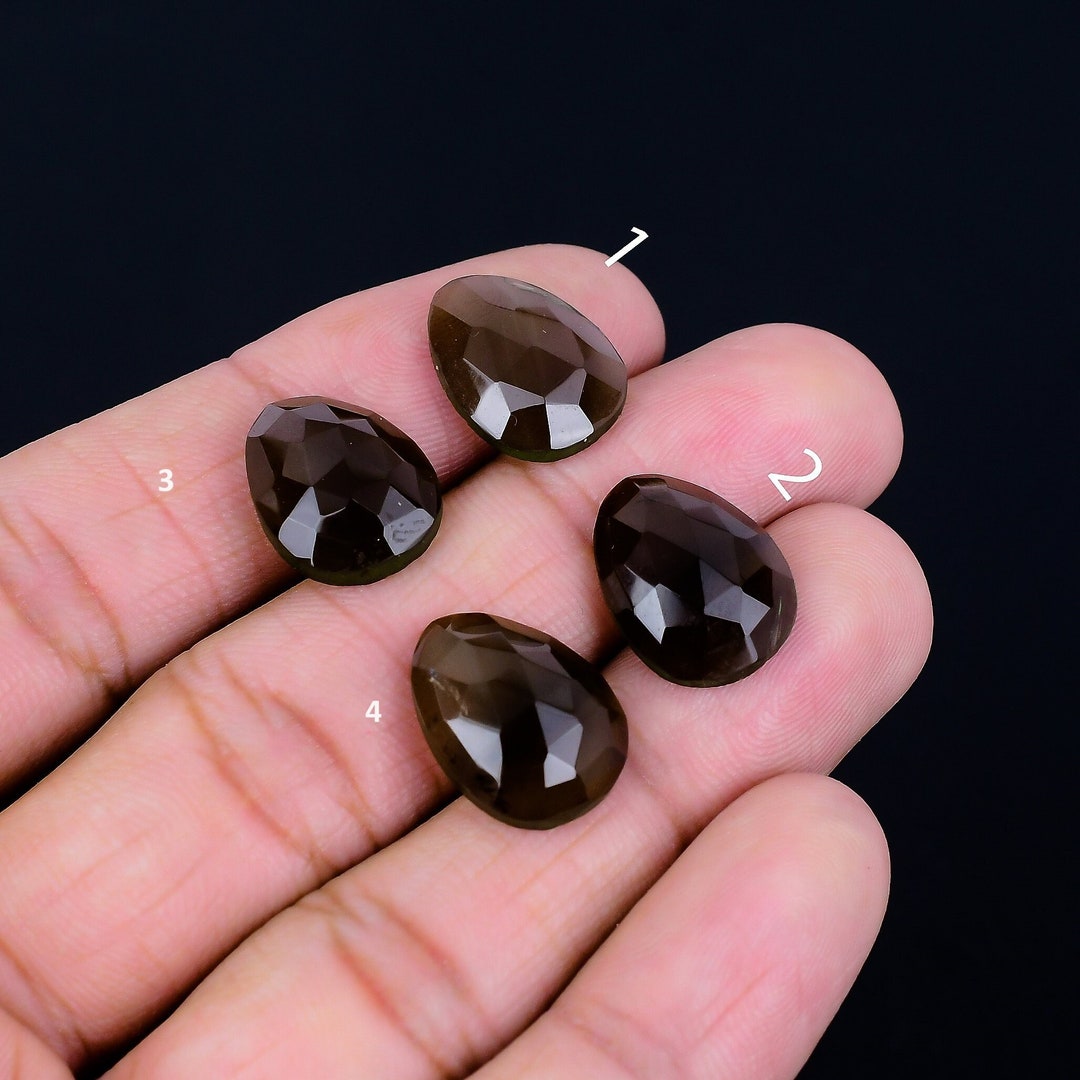 8.60 Cts Smoky Quartz Gemstone/ Brown Quartz Faceted/ Oval Quartz ...
