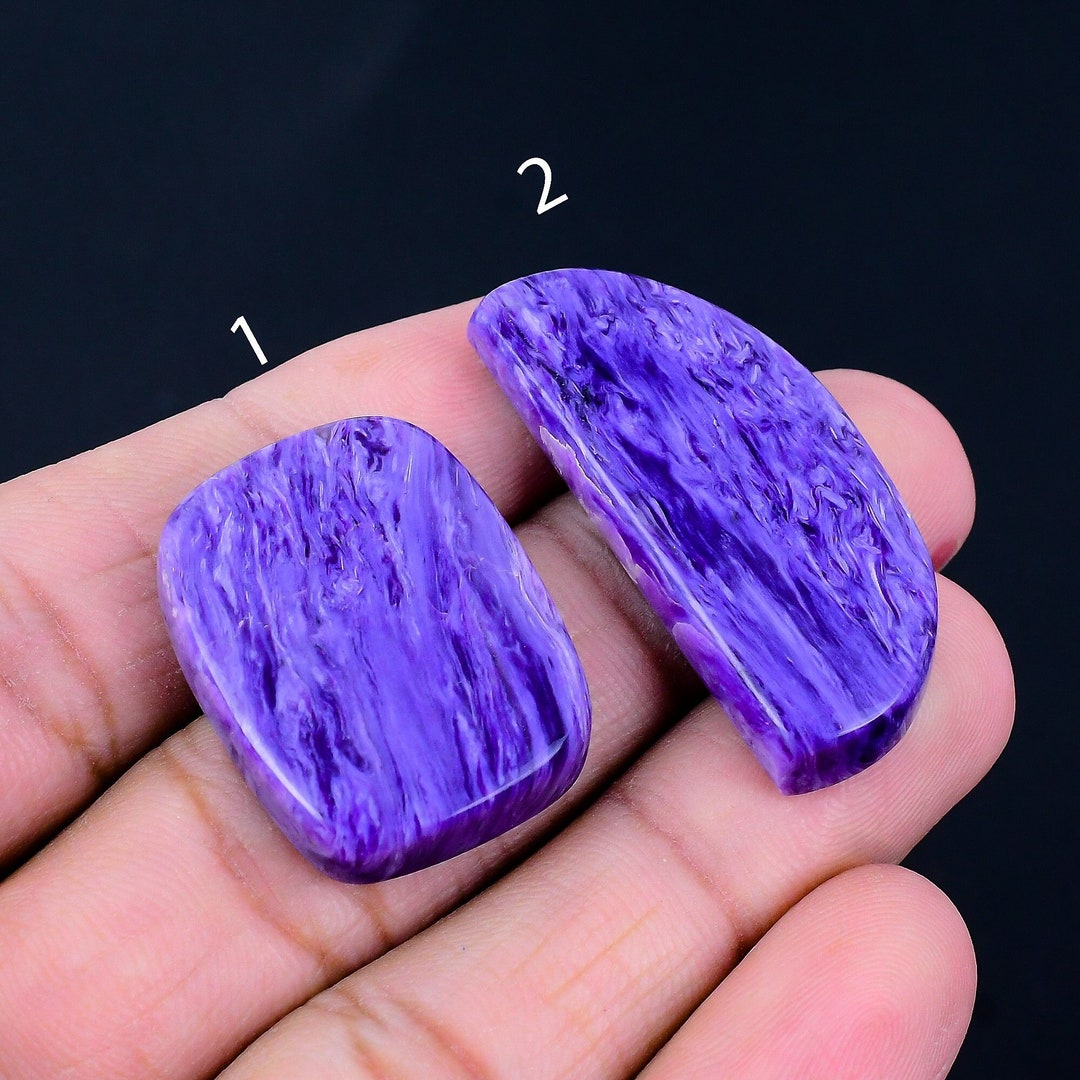 Charoite Rectangle Loose Gemstone 23x29 Mm Blue Untreated Natural ...