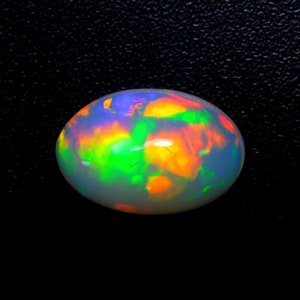 Natural Cabochon Cut Ethiopian Opal White Gemstone/ Oval Cabochon Opal ...