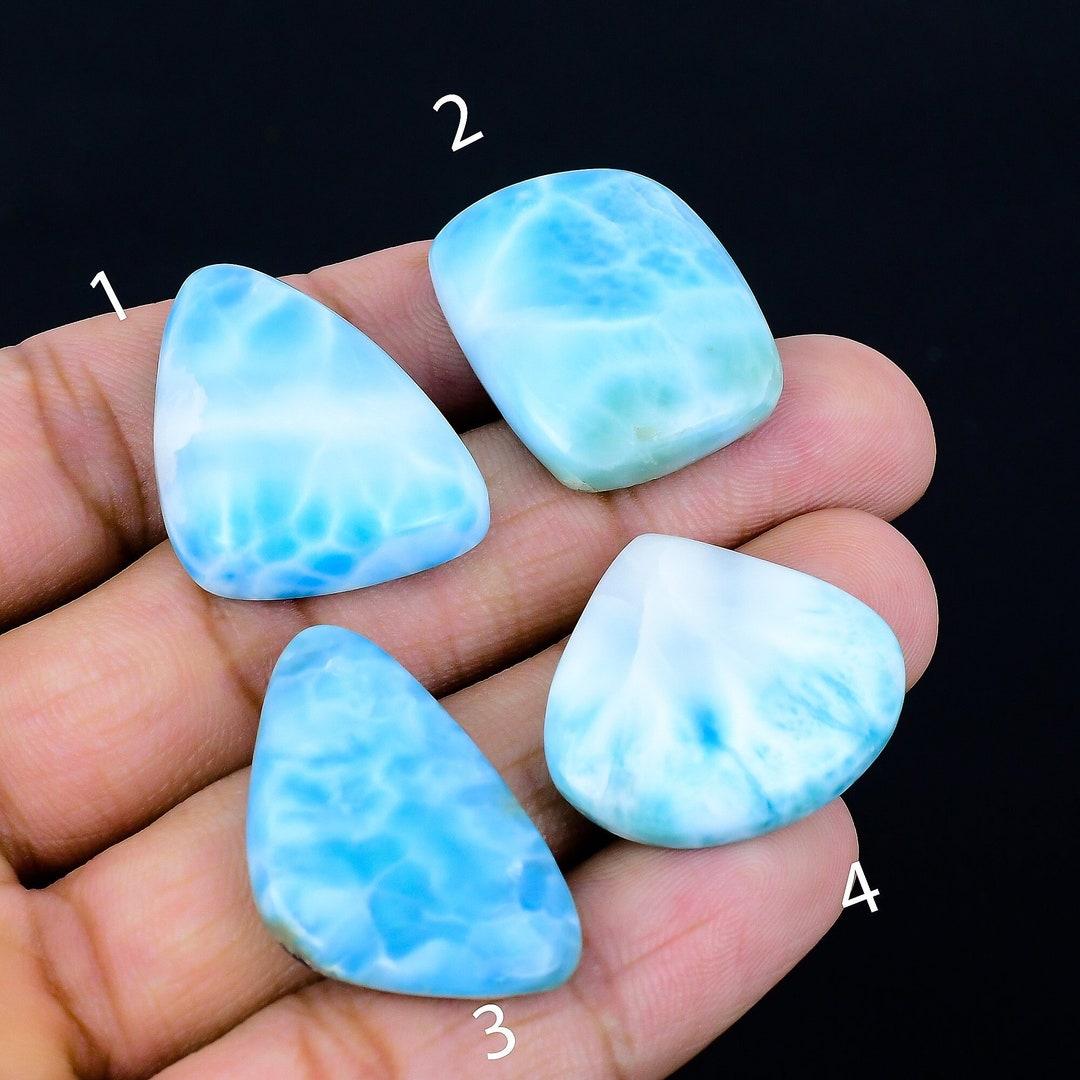 Genuine 49.05 Cts Larimar Gemstone/ Blue Larimar Cabochon/ Fancy ...