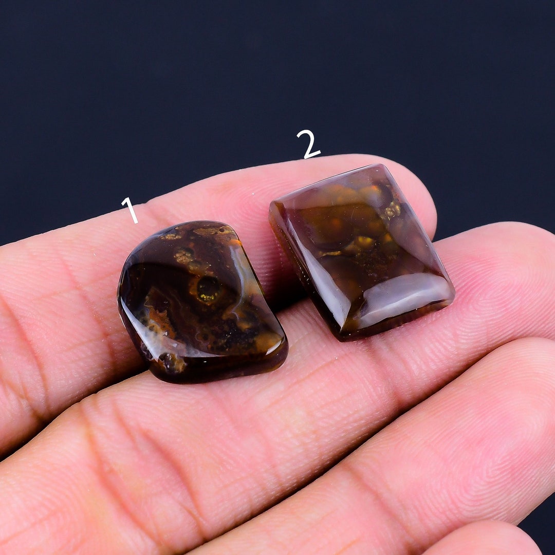 15.05 Cts Pierre précieuse dagate de feu, cabochon dagate, pierre en ...