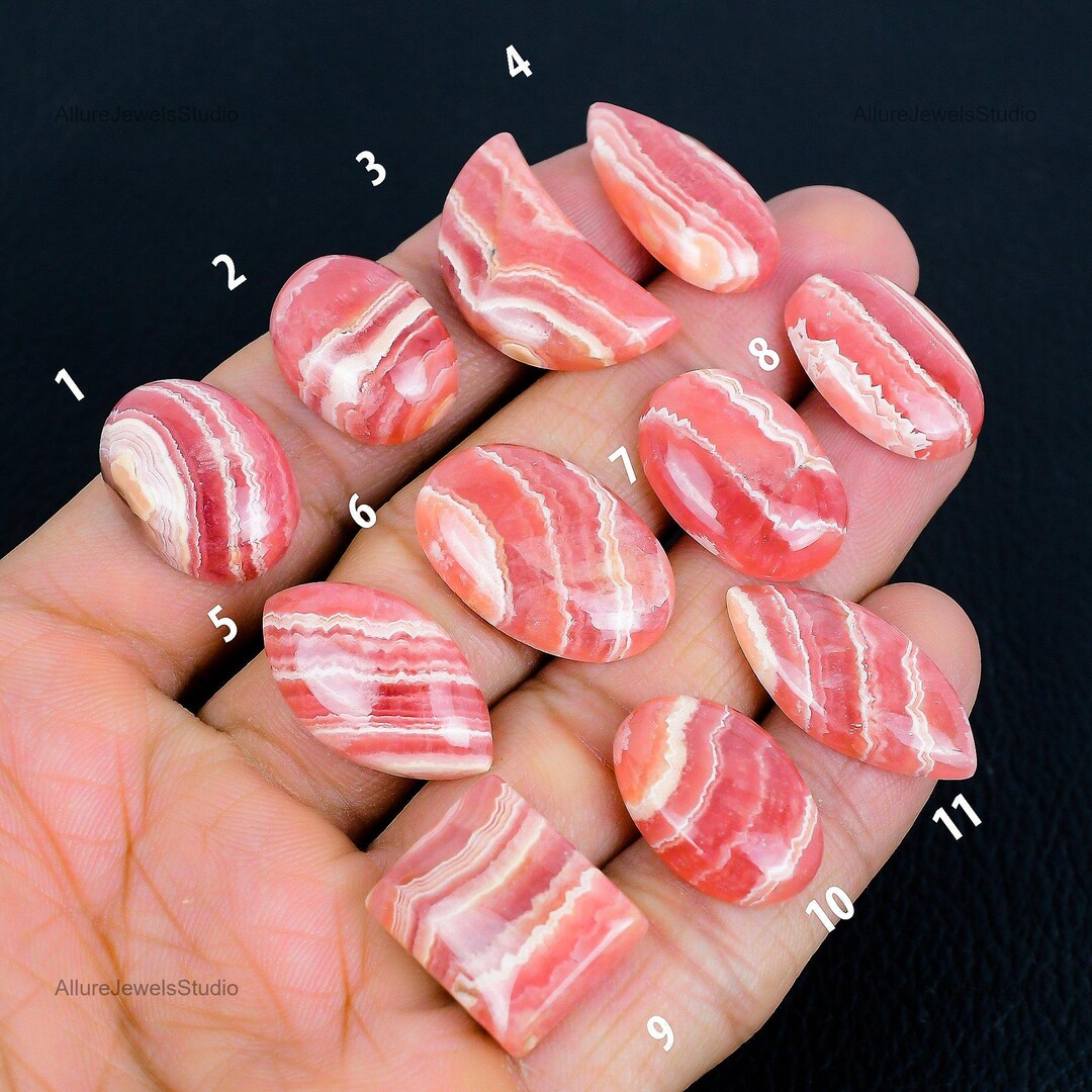31.00 Cts Rhodochrosite Gemstone/ Pink Cabochon Rhodochrosite / Loose ...