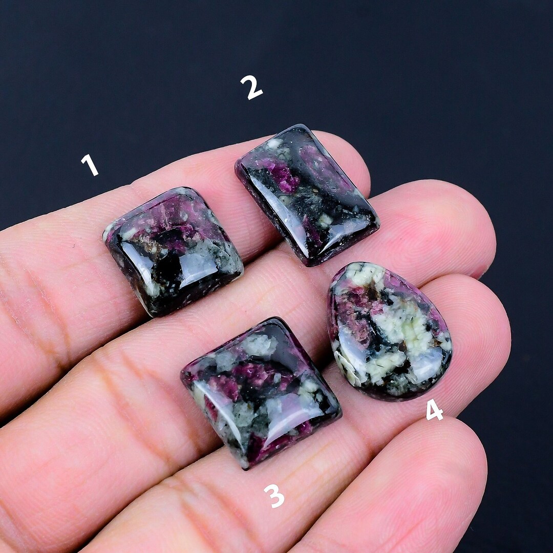 Eudialyte Gemstone/ Red Eudialyte Cabochon/ Eudialyte Square Stone ...