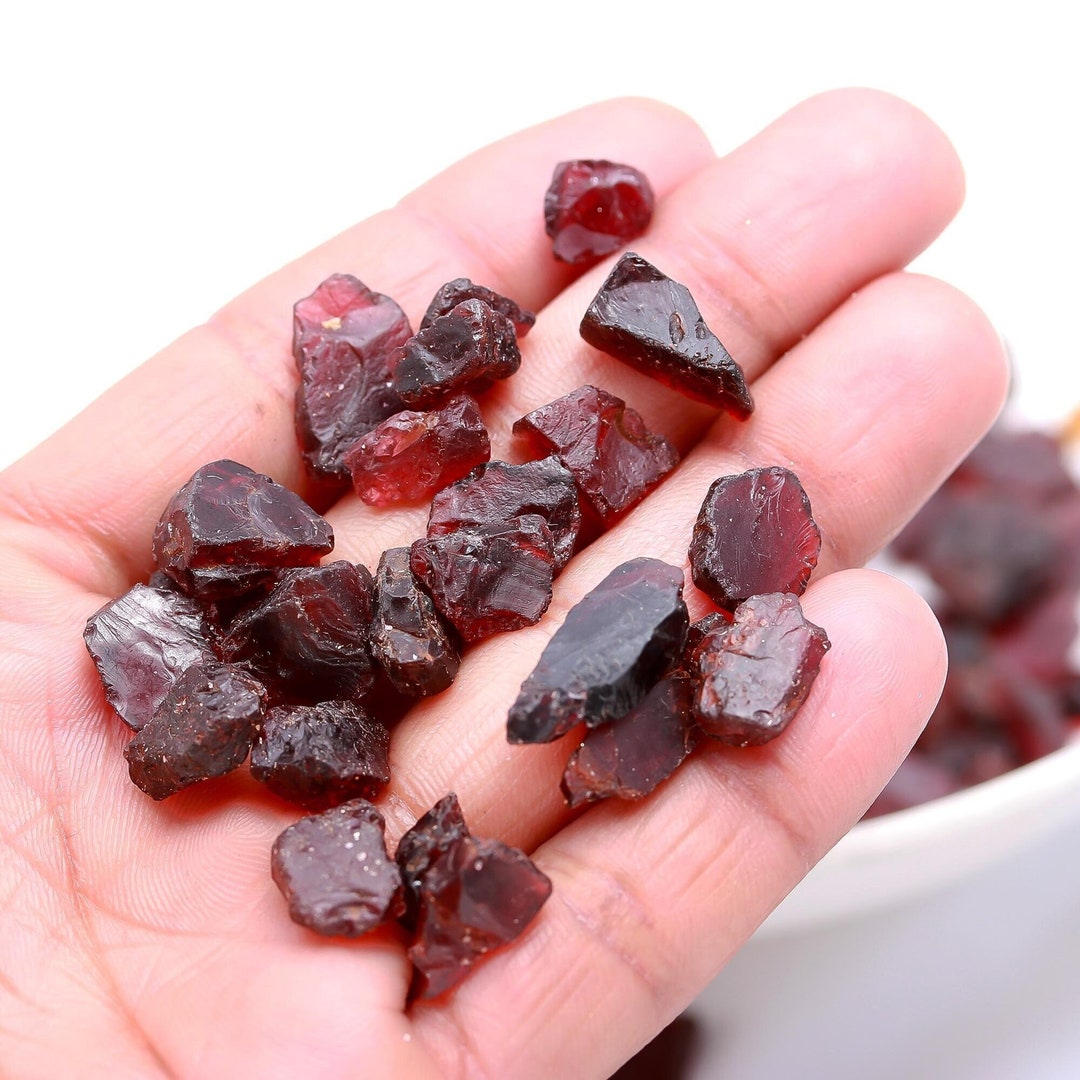 Raw Garnet Chunks A Grade Red Garnet Stone Raw Garnet - Etsy
