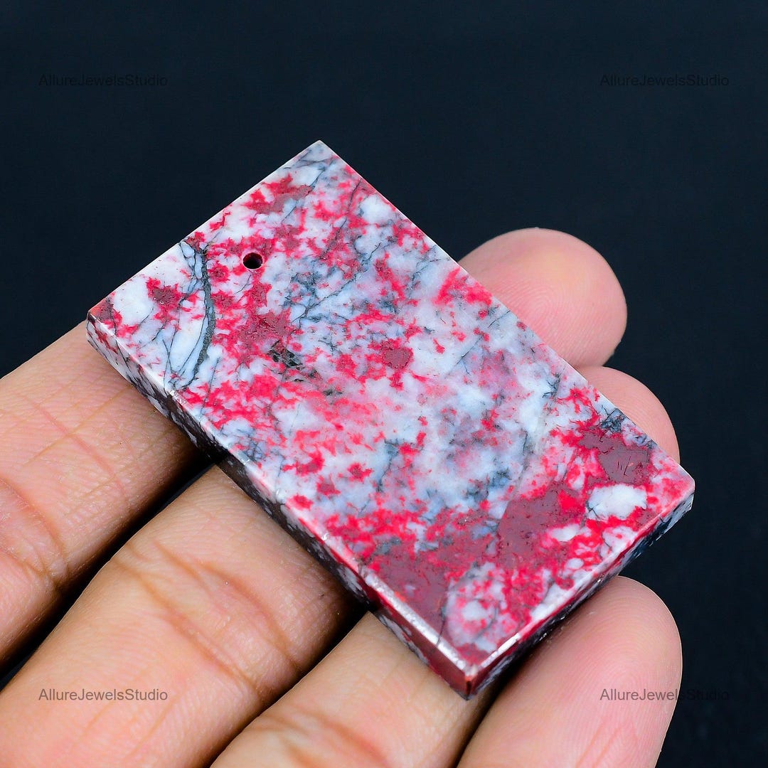 130.00 Cts Cinnabar Gemstone/ Red Cinnabar Cabochon/ Cinnabar Rectangle ...