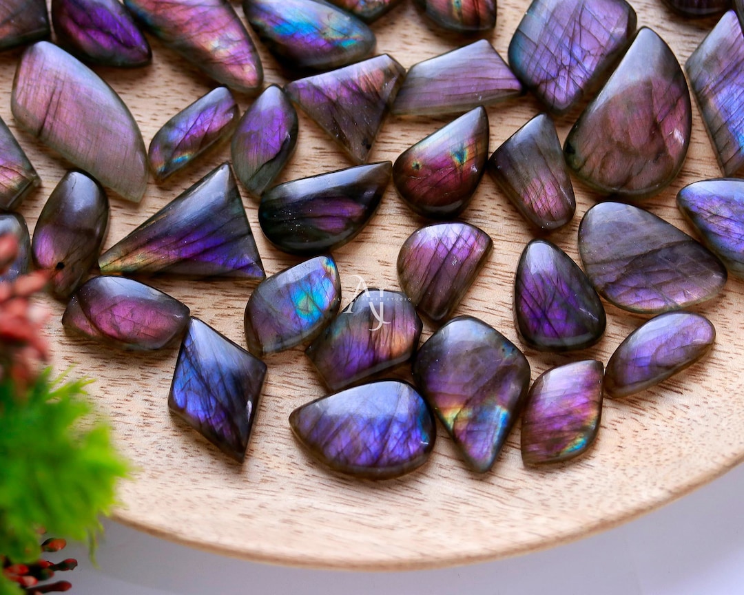 Natural Purple Labradorite, Labradorite Cabochons, Mix Shapes ...