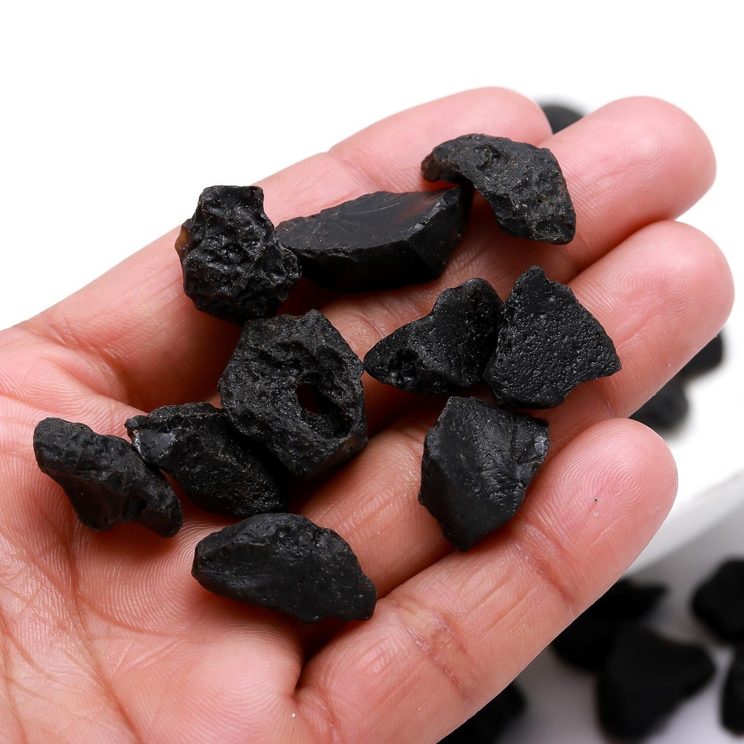 Tibetan Tektite / Black Tektite / Home Decor / Metaphysical / Raw ...