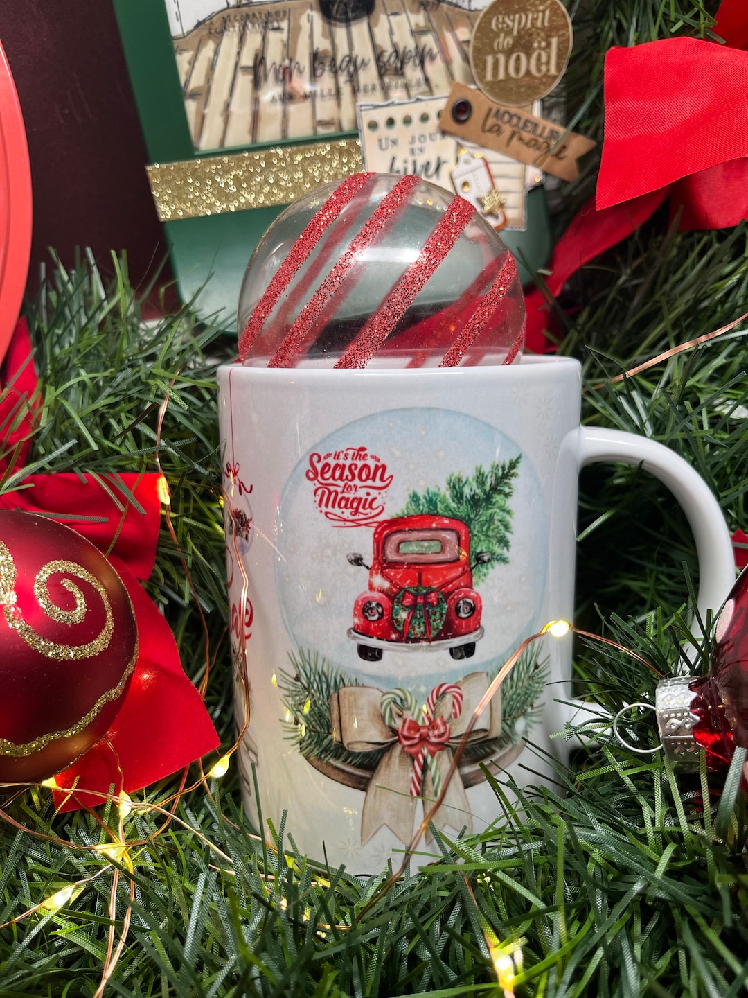 Mug christmas Snowglobe - Etsy