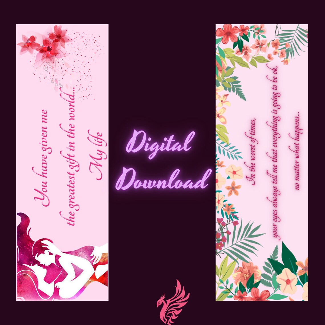Mother's Day Bookmarks, Printable Bookmark Bundle, Instant Download ...