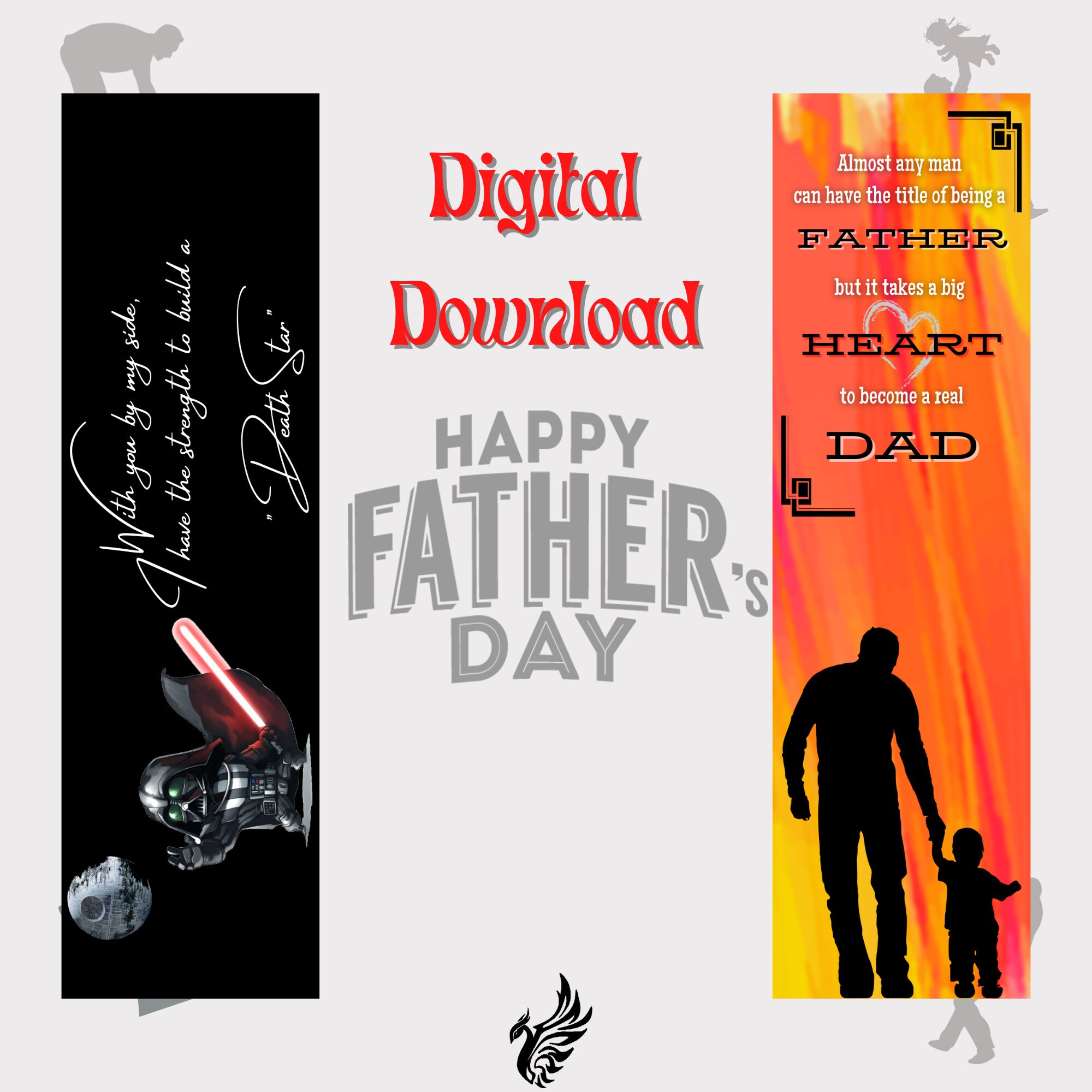 Printable Father's Day Bookmarks, Digital Download, Instant Download ...