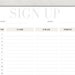 Sign up Sheet | Printable Minimalistic Sign up Sheet | PDF Printable ...