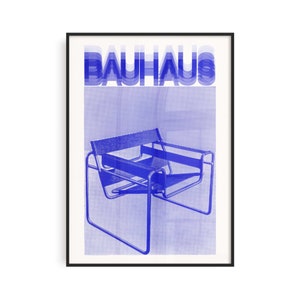 Bauhaus Chair Blue Framed Poster Museum Quality Print - Etsy