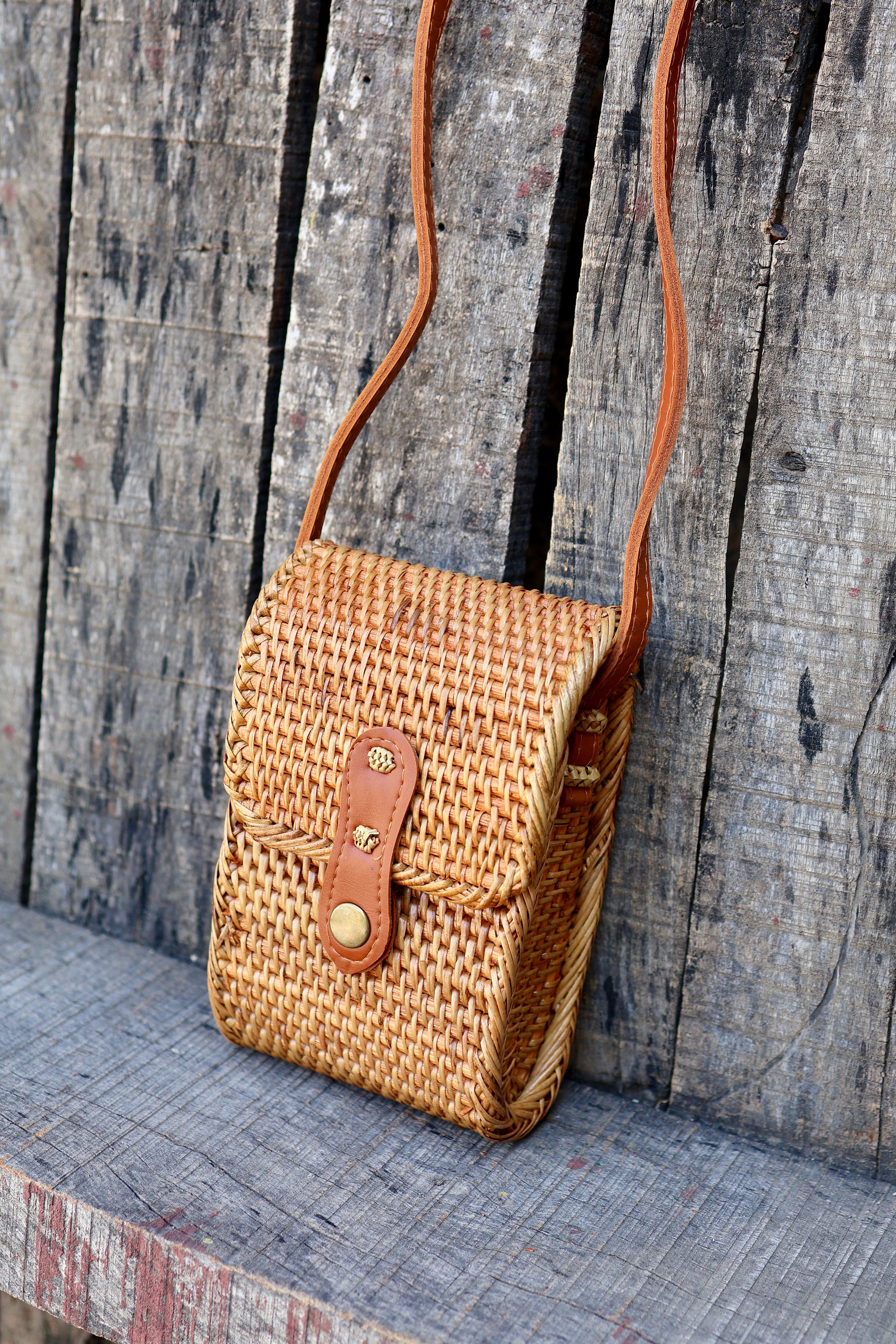 Handwoven Rattan Crossbody Bag, Bohemian Bali Straw Purse - Etsy