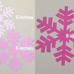 Pink Paper Snowflake Decorations: Pastel Winter Wonderland Set - Etsy