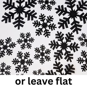 Black Snowflakes for Wall, Snowflake Christmas Party, Monochromatic ...