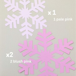 Pink Paper Snowflake Decorations: Pastel Winter Wonderland Set - Etsy