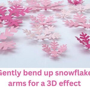 Pink Paper Snowflake Decorations: Pastel Winter Wonderland Set - Etsy