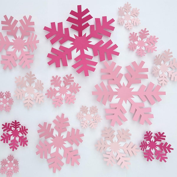 Pink Snowflakes - Etsy